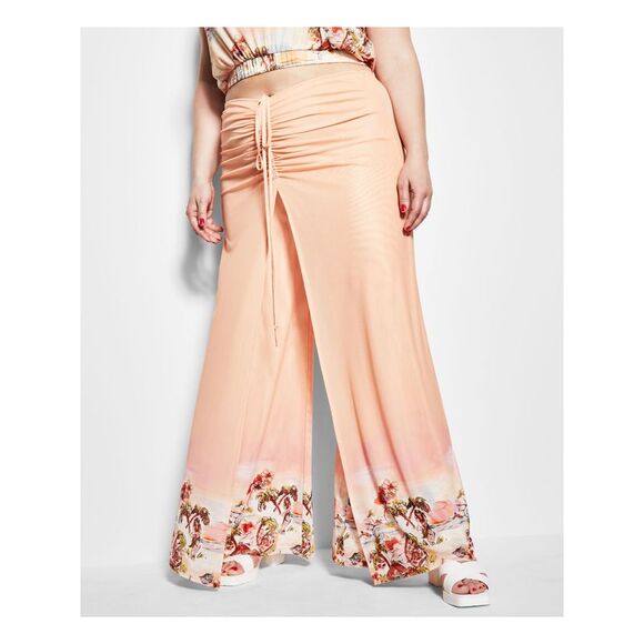 Royalty For Me | Pants & Jumpsuits | Royalty Womens Orange Ruched Tie ...